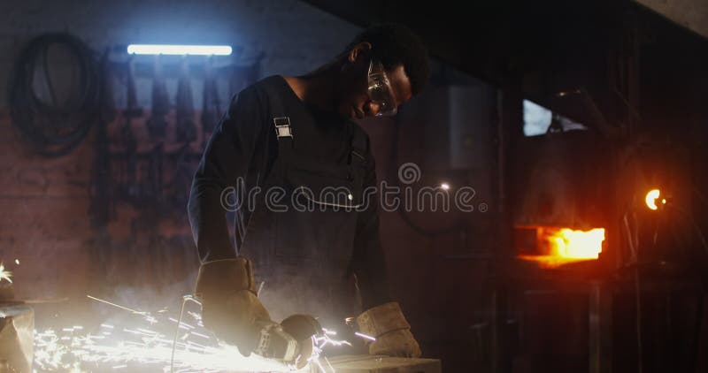 Blacksmith Workplace, Iron Forging Workflow. Stock Footage - Video of ...