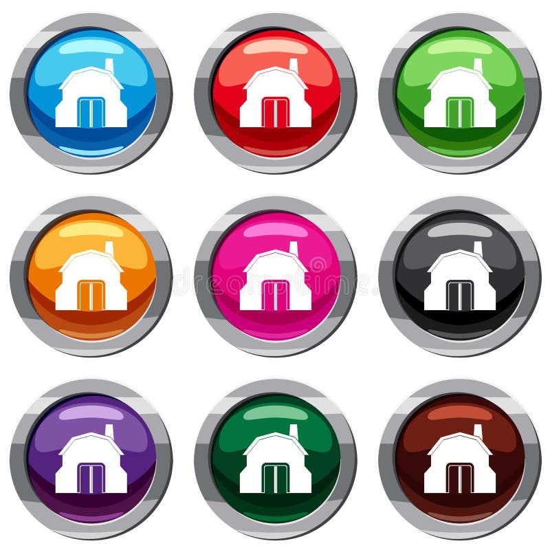 Blacksmith Workshop Building Set 9 Collection Stock Vector ...