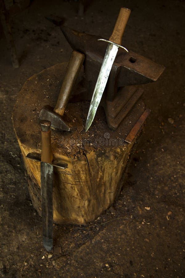 Blacksmith workshop stock image. Image of sword, metalwork - 57834795