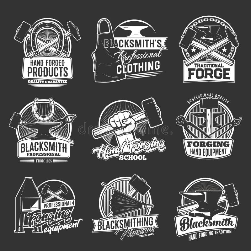 Blacksmith Anvil Men Vintage Stock Illustrations – 10 Blacksmith Anvil ...