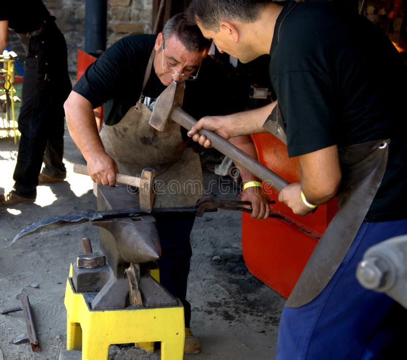 Blacksmiths on Hefaiston 2008 Editorial Stock Image - Image of strong ...