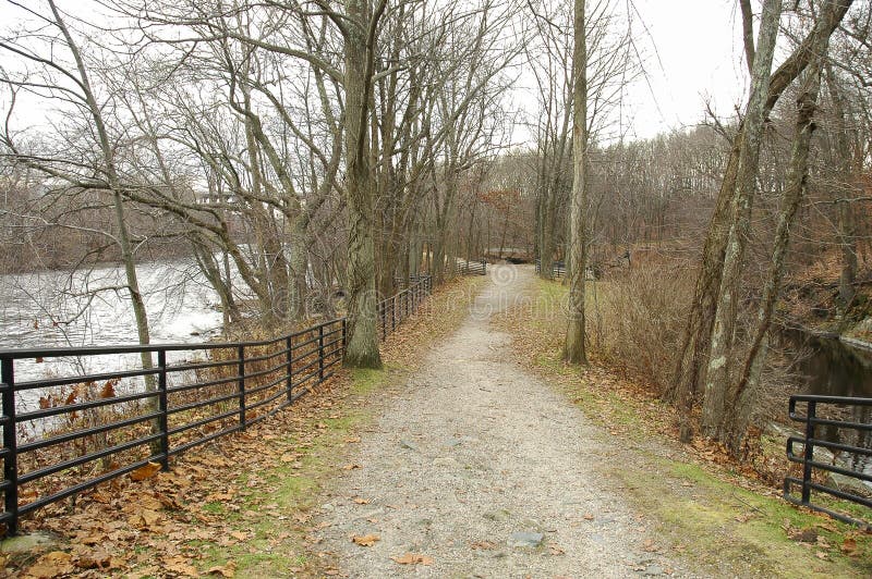 Blackstone River path stock image. Image of trail, bikeway - 50063565