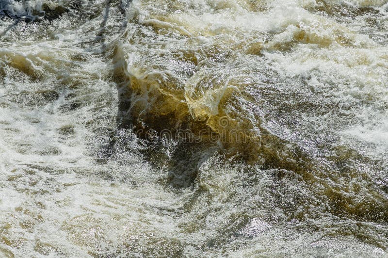 Chaotic River Surface Driven by Spring Runoff Stock Photo - Image of ...