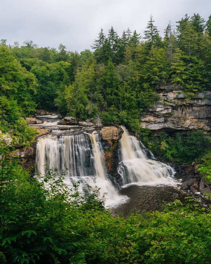 Blackwater Falls, at Blackwater Falls State Park, West Virginia Stock ...