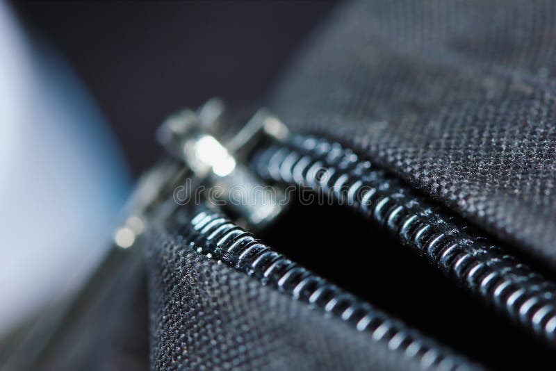 Cloth Texture and Zipper in Abstract Macro for Background Stock Image ...