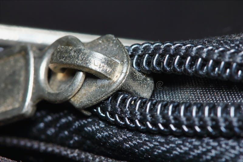 Cloth Texture and Zipper in Abstract Macro for Background Stock Image ...
