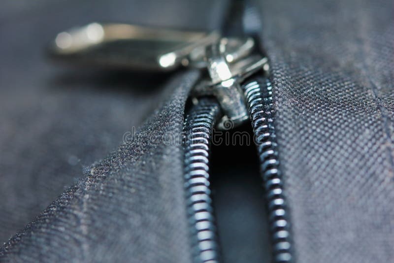 Cloth Texture and Zipper in Abstract Macro for Background Stock Image ...