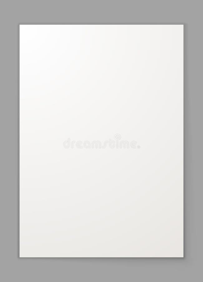 A4 blad van document vector illustratie. Illustration of nieuw - 67168028