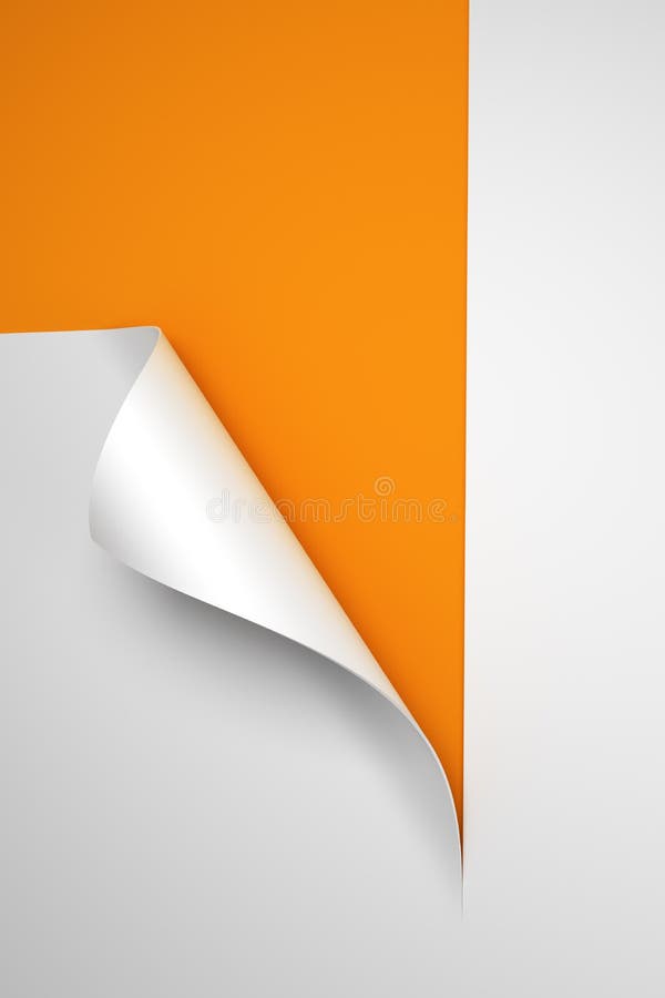 Blad Van Document Met De Gekrulde Hoek Stock Illustratie - Illustration ...