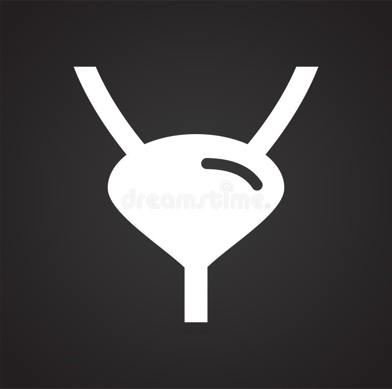 Bladder Icon on Black Background for Graphic and Web Design, Modern ...