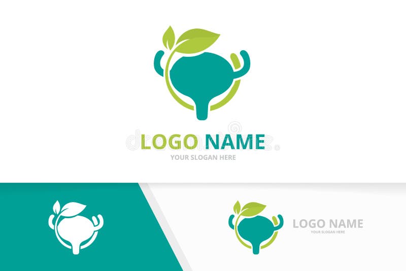 Bladder and Leaves Logo Combination. Urinary Tract Logotype Design ...