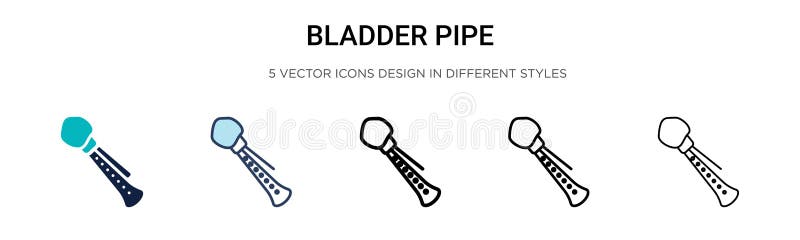 Bladder Pipe Icon Vector Sign and Symbol Isolated on White Background ...