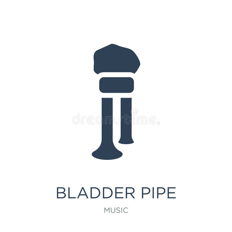 Bladder Pipe Icon Vector Sign and Symbol Isolated on White Background ...