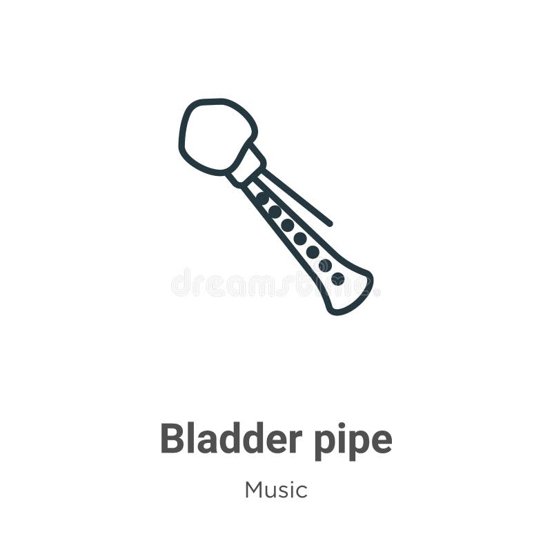 Bladder Pipe Outline Vector Icon. Thin Line Black Bladder Pipe Icon, Flat Vector Simple Element ...