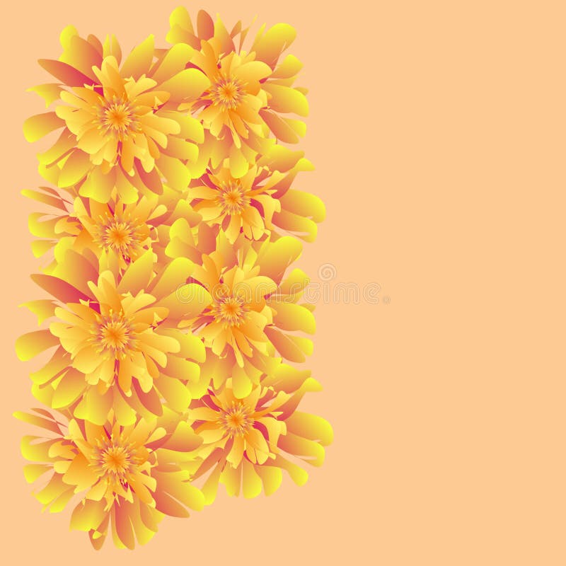 Abstract Yellow Gradient Flower Pattern Illustration Stock Illustration ...