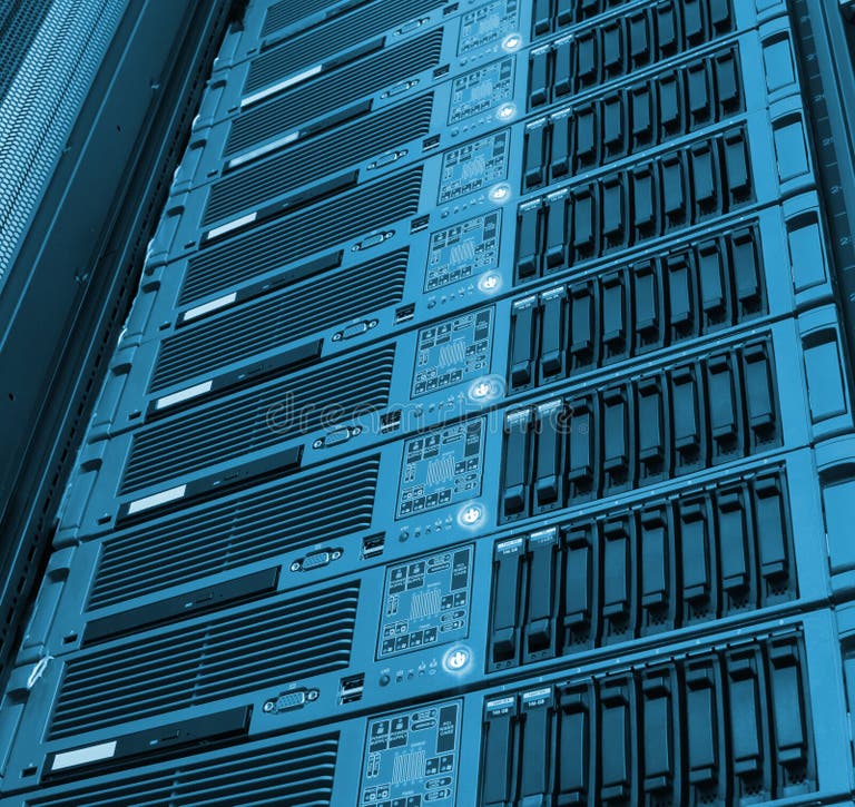 Blade Array of Mainframe Processing Computing and Storage Stock Photo ...