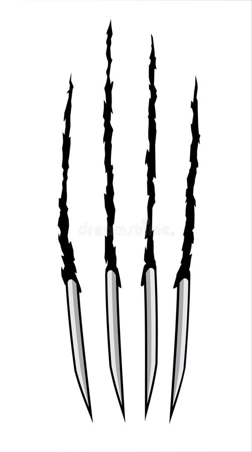 Blade Claw Ripping Surface Illustration Variations Stock Vector ...