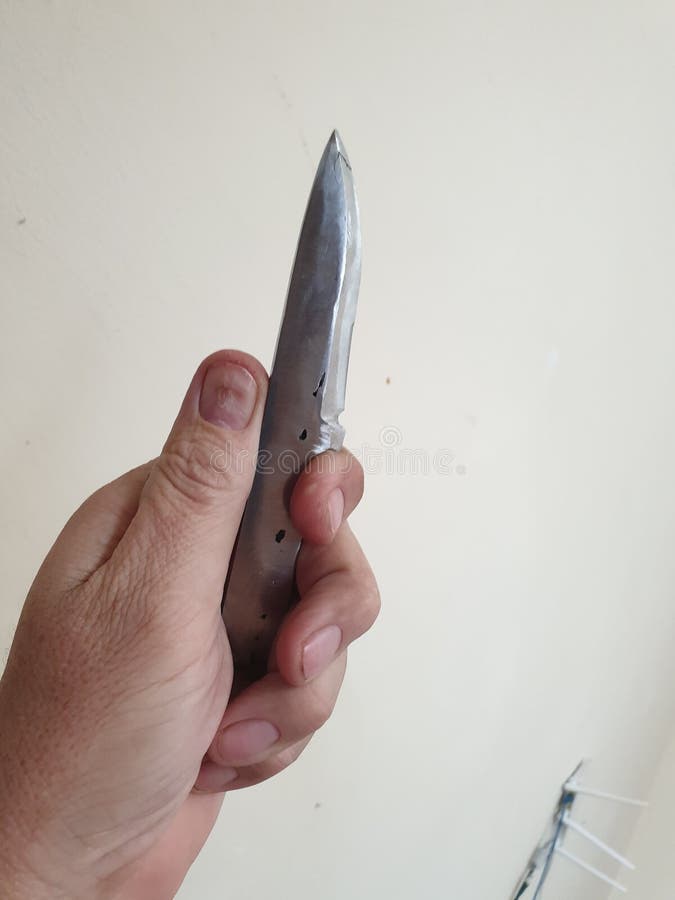 Blade Cut Knife Forged Sharpened Sharp Stock Image - Image of sharp ...