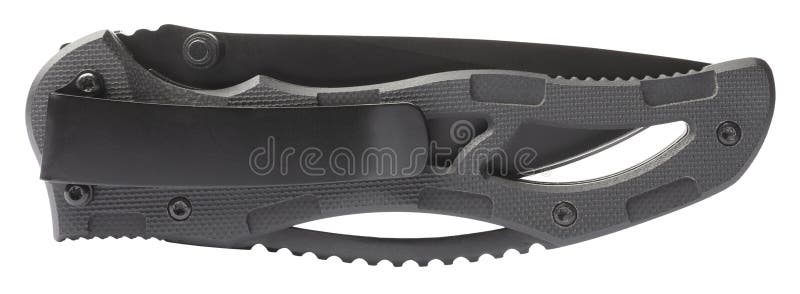 Blade Folded in a Personal Protection Knife Stock Image - Image of ...