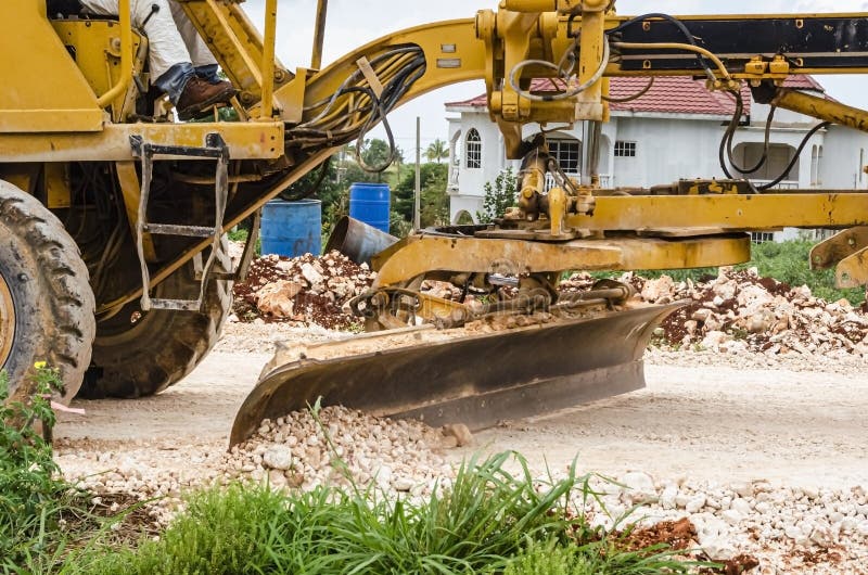 Blade of Motor Grader stock photo. Image of pedal, marl - 202074794