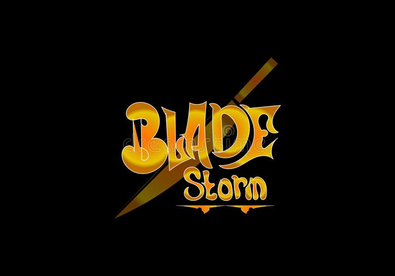 BLADE STORM Lettering Custom Logo Design Stock Vector - Illustration of ...