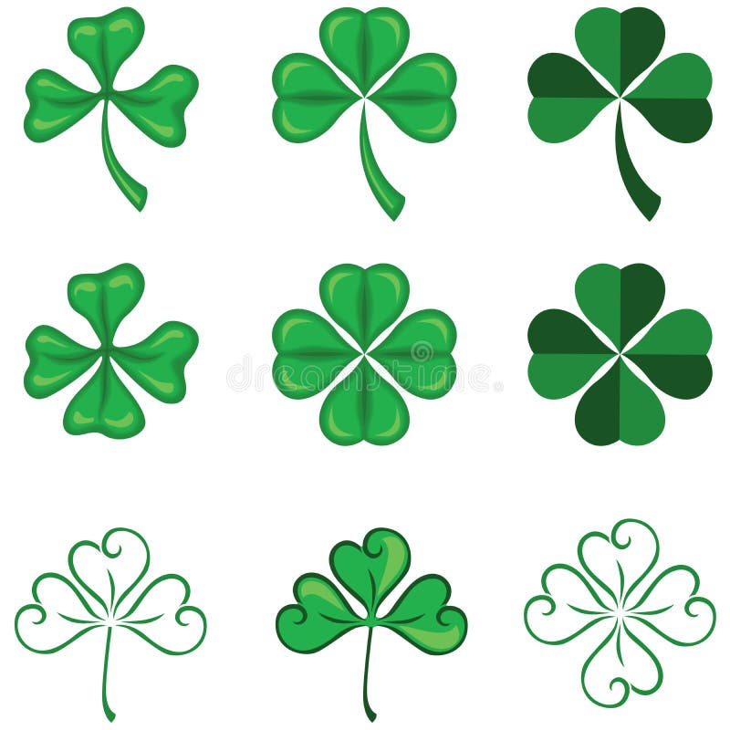 De Daggrens Van Heilige Patrick S Met Groene Vier En De Klavers Van Het ...