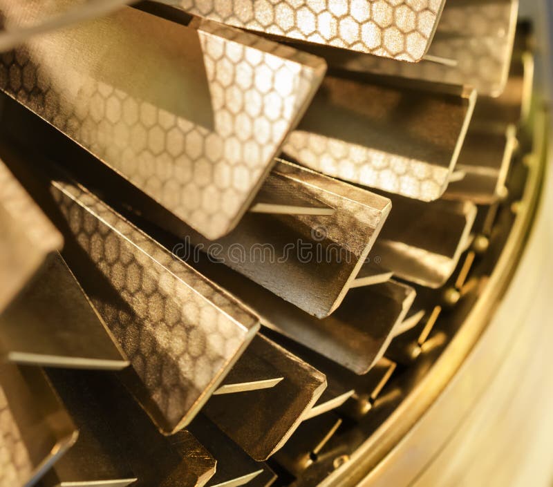 Blades Molecular Vacuum Pump. Abstract Industrial Background Stock ...