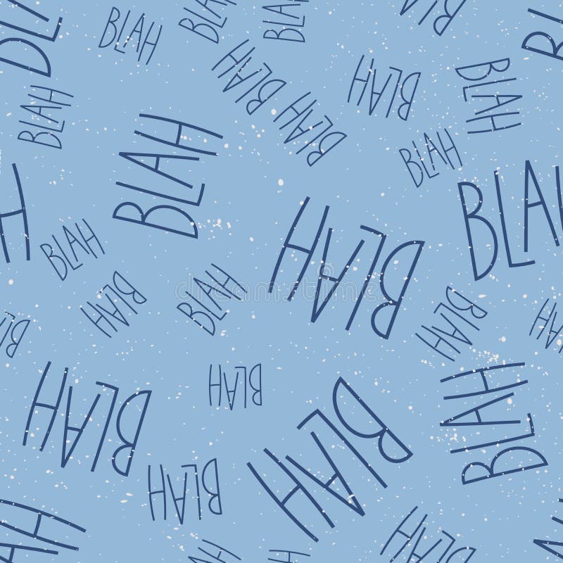 Blah Blah. Retro Pattern for Print Design. Cartoon Vector Illustration ...