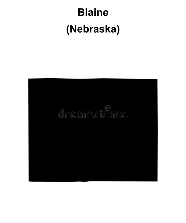 Blaine outline map stock vector. Illustration of vector - 361725274