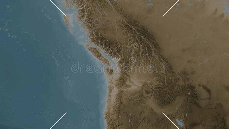 Blakely Island. Sepia Map. Slide Stock Video - Video of shape ...