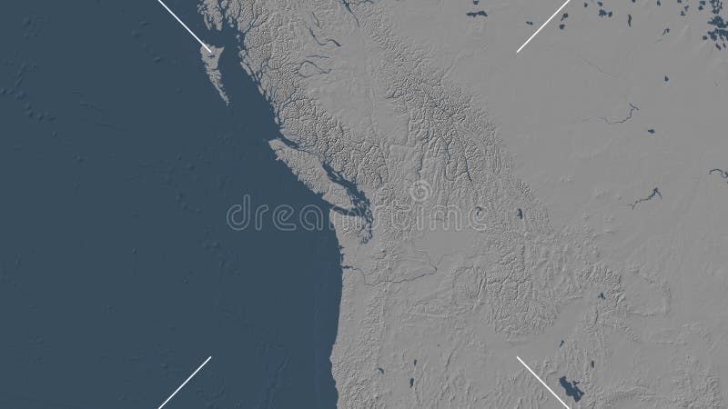 Blakely Island. Steel Blue Map. Slide Stock Video - Video of coastal ...