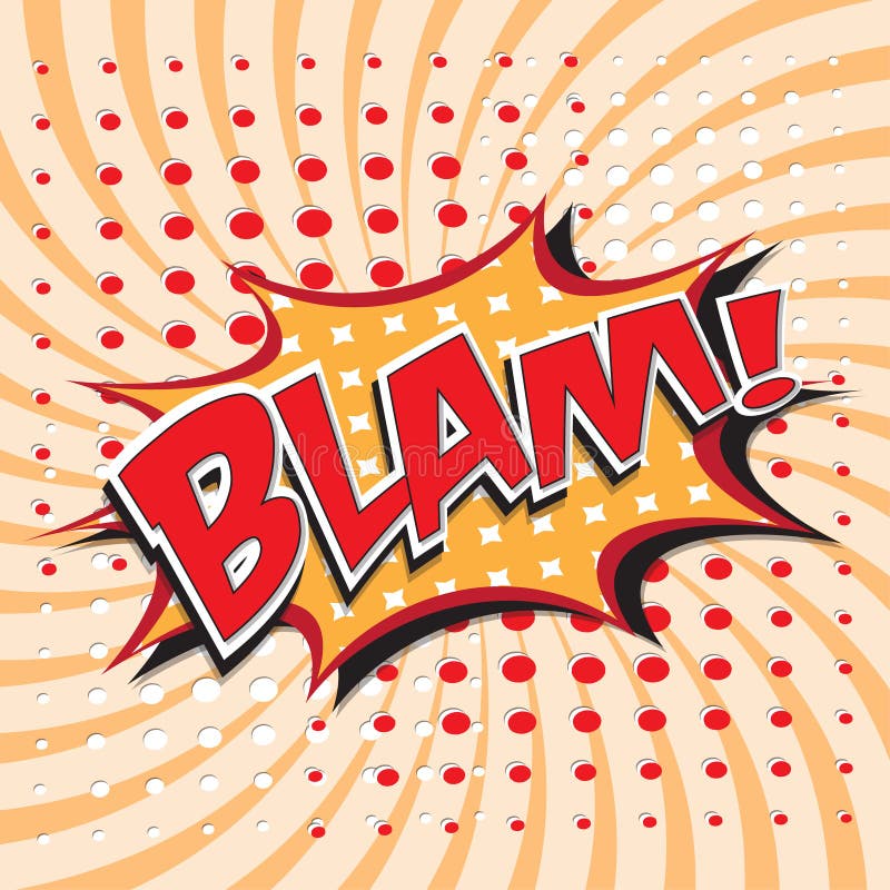 BLAM! comic word. stock vector. Illustration of power - 47728417