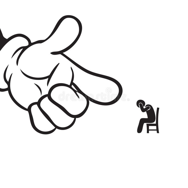 Blame another person stock vector. Illustration of vina - 303911686