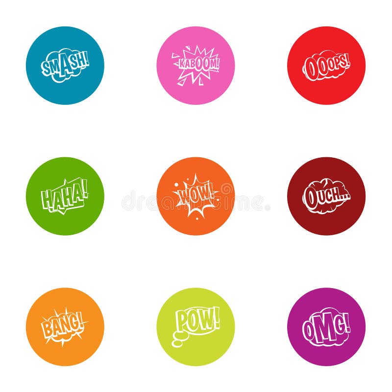 Blame Icons Set, Flat Style Stock Vector - Illustration of mail, bright ... Blame Icons Set, Flat Style Stock Vector - Illustration of mail, bright ...