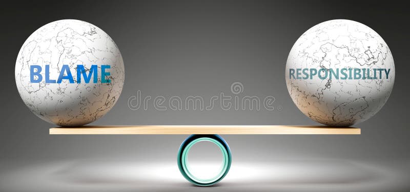 Blame and Responsibility in Balance Stock Photo - Image of symbol ...