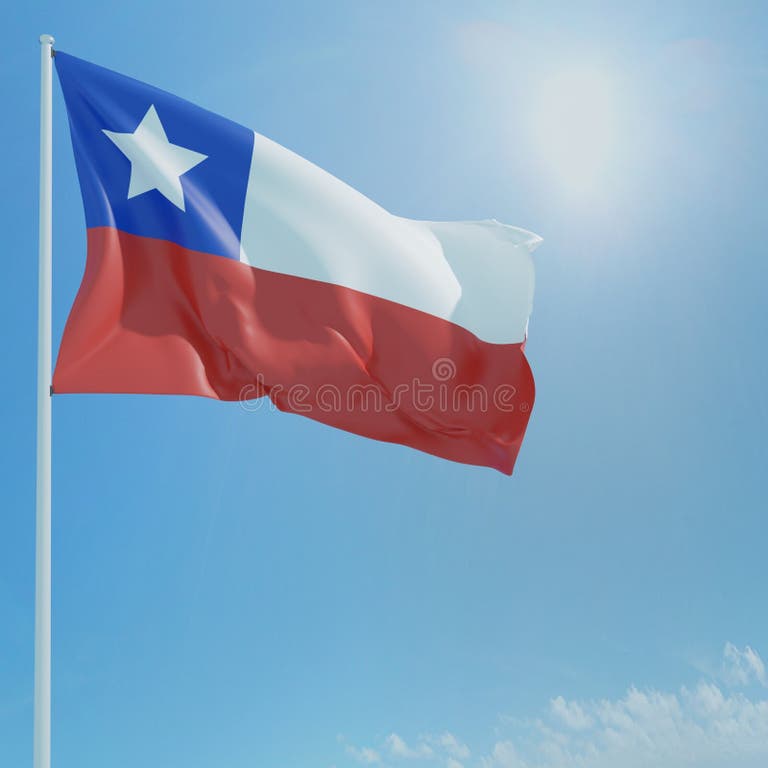 Flags of the World, with Blue Sky Stock Illustration - Illustration of ...