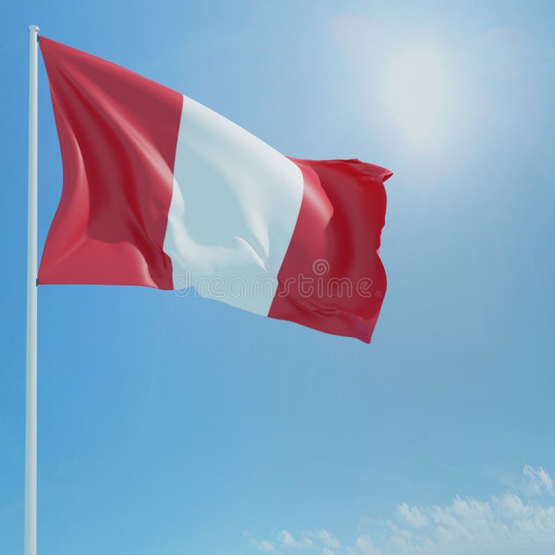 Flags of the World, with Blue Sky Stock Illustration - Illustration of ...