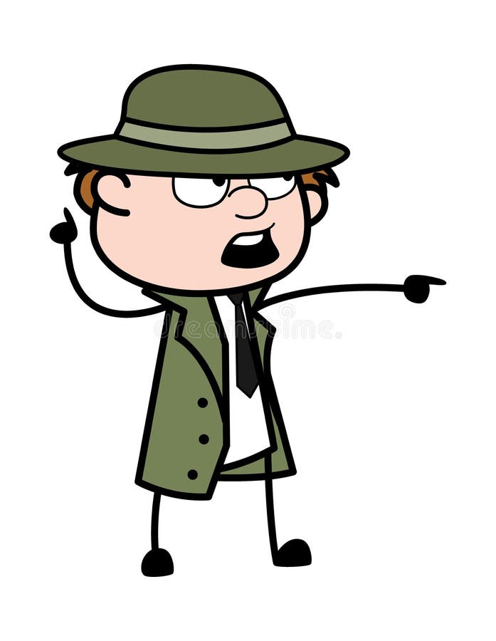 Blaming Spy Cartoon stock illustration. Illustration of vector - 191433277