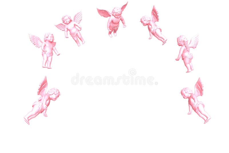 Blanc 3d Rose D'isolement Par Ange Illustration Stock - Illustration du ...