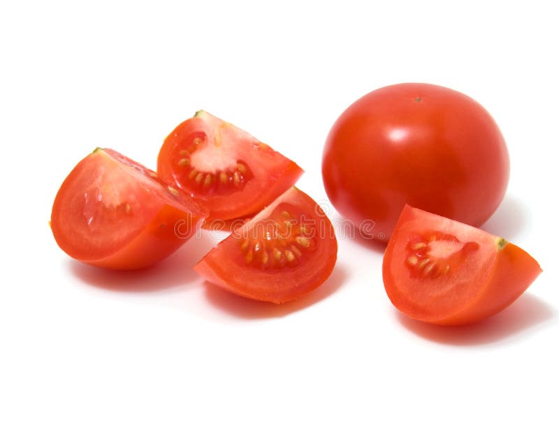 Tomate coupée en tranches image stock. Image of foncé - 127305019
