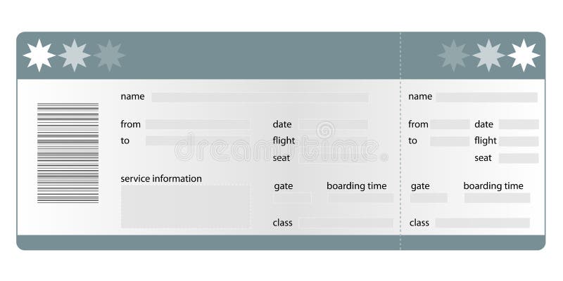 Blanc De Passage D'embarquement Illustration de Vecteur - Illustration ...