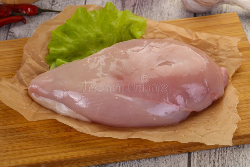 Blanc de poulet cru image stock. Image du fermer, ingrédient - 198363673