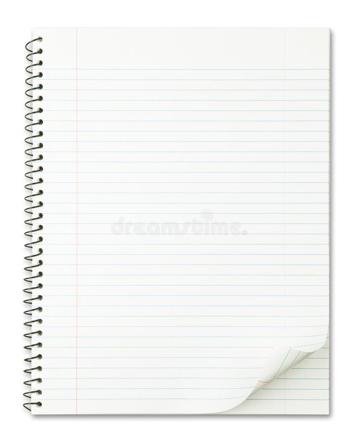 Blanc Gentil De Page De Cahier D'isolement Par Enroulement Image stock ...