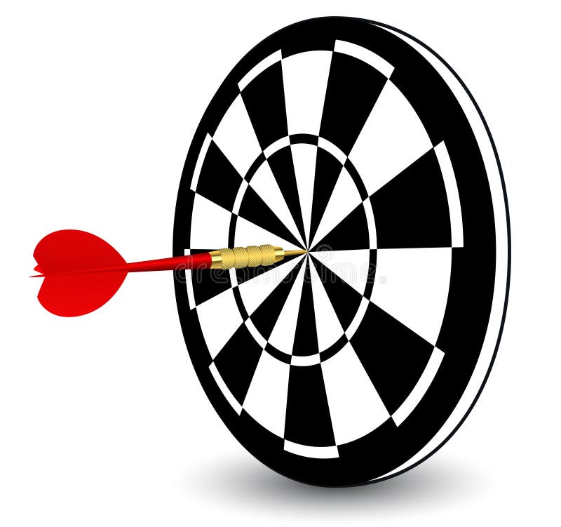 Panneau Rouge Et Blanc De Cible Avec La Flèche Illustration de Vecteur ...