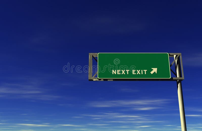 Blanc - Prochain Signe De Sortie D'autoroute Illustration Stock ...