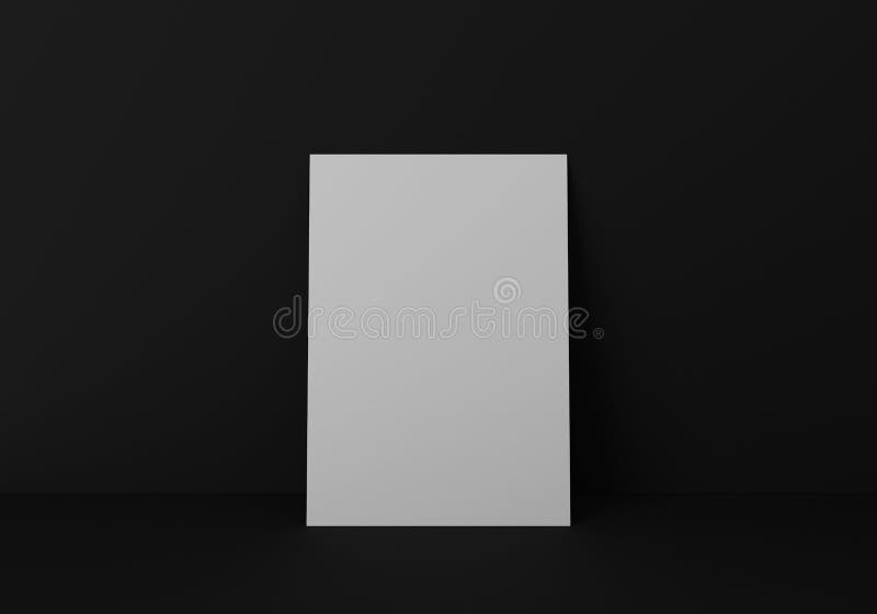 Blanc Vide Rectangle Vertical A4 Feuille Papier Maquette Illustration ...