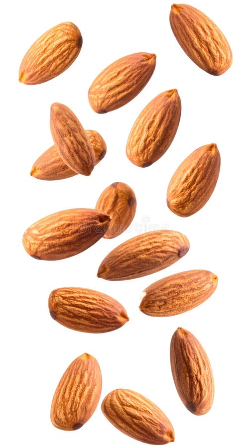Blanched Almonds Gently Drifting with Realistic Texture and Natural ...
