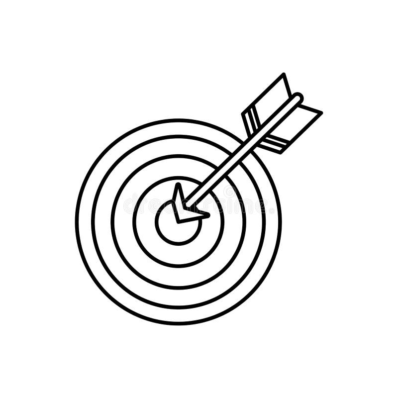 Blanco aislada de la diana stock de ilustración. Ilustración de negro ...