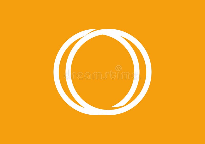 Blanco Amarillo De Círculo Doble Ilustración del Vector - Ilustración ...