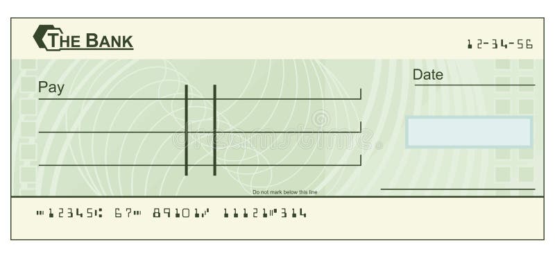 Euro cheque stock illustratie. Illustration of bankwezen - 4182949